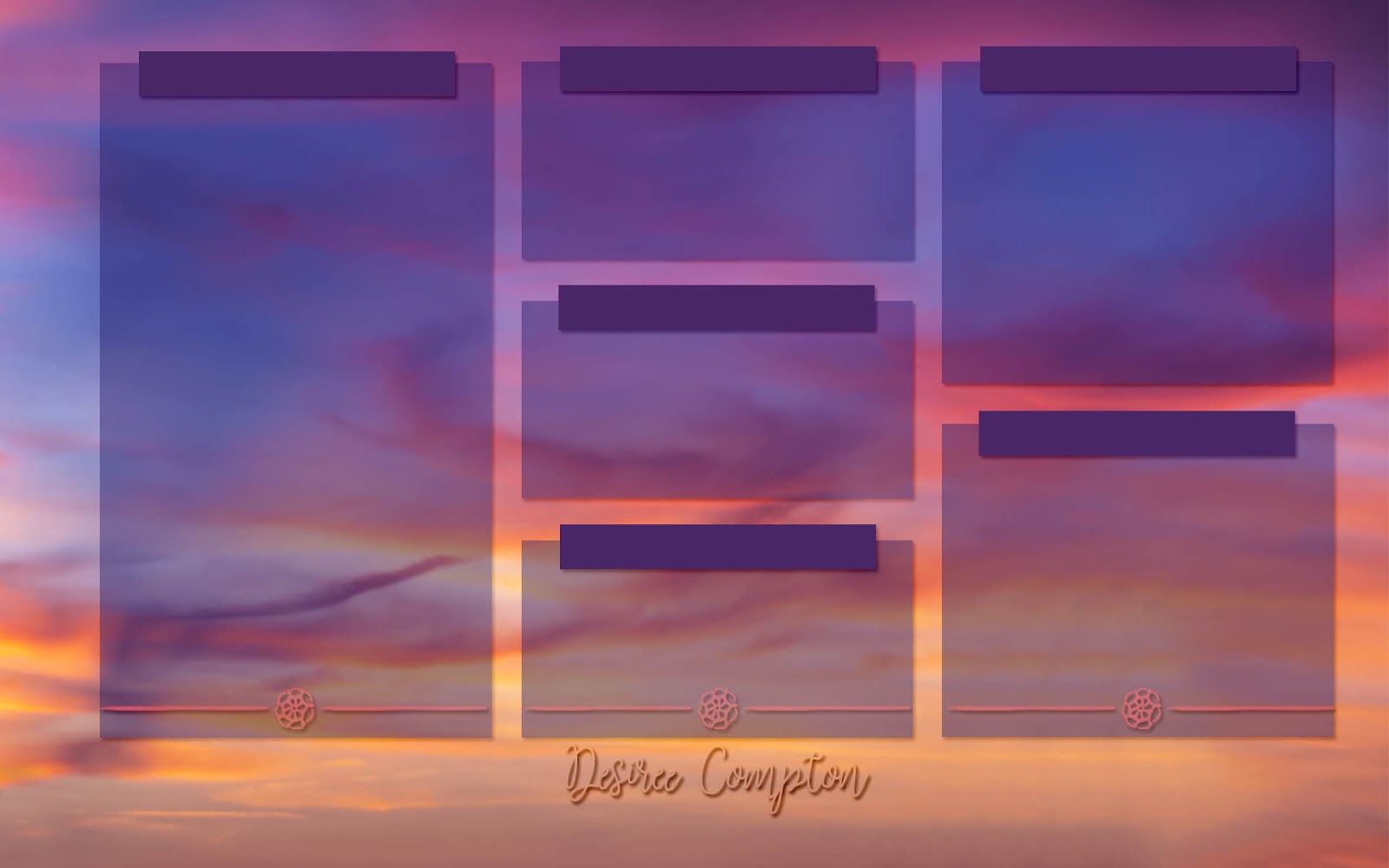 Desiree Compton: Sunset Desktop Background for Organizing