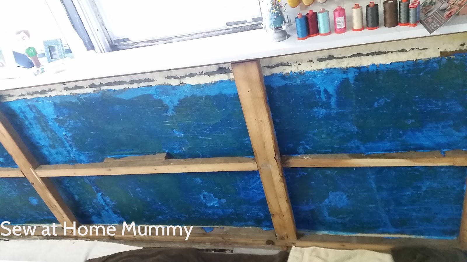 Sew at Home Mummy: My basement sewing area: in progress, part 1 (or ...