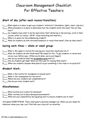 Back To School Routines | Classroom Timesavers by Worksheet Place