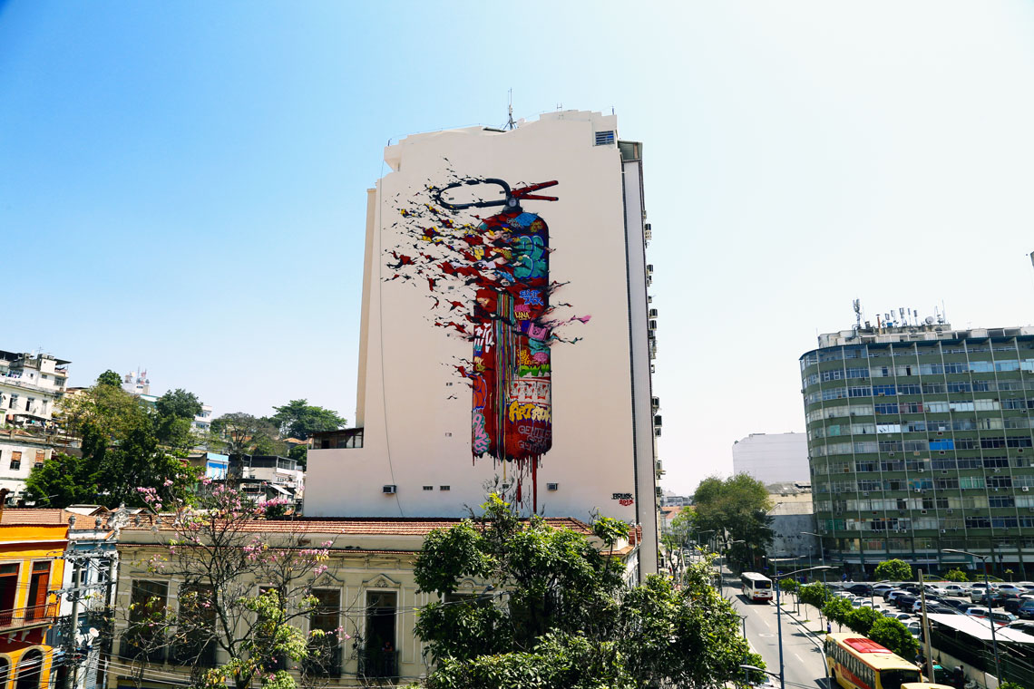 Brusk DMV creates a large mural in Rio De Janeiro – StreetArtNews