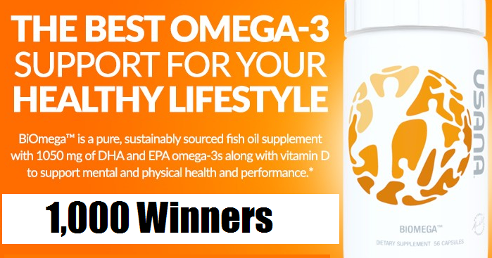 Usana Omega-3 Biomega Supplements Giveaway - 1,000 Winners. 1 Entry ...