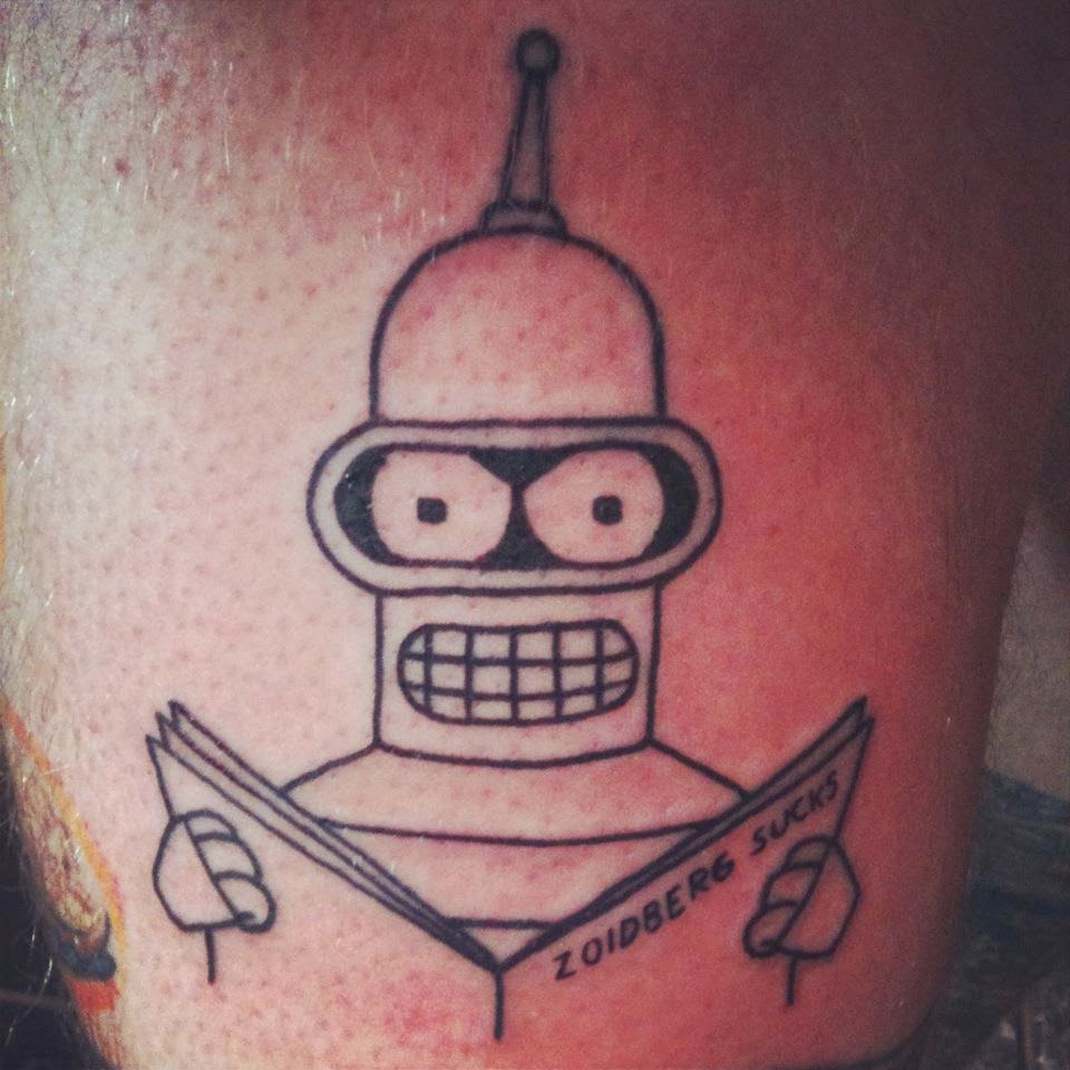 Bender the robot from Futurama tattoo ideas