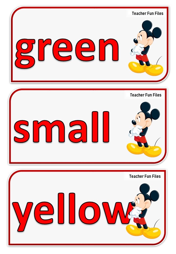 Teacher Fun Files: Adjective Flashcards