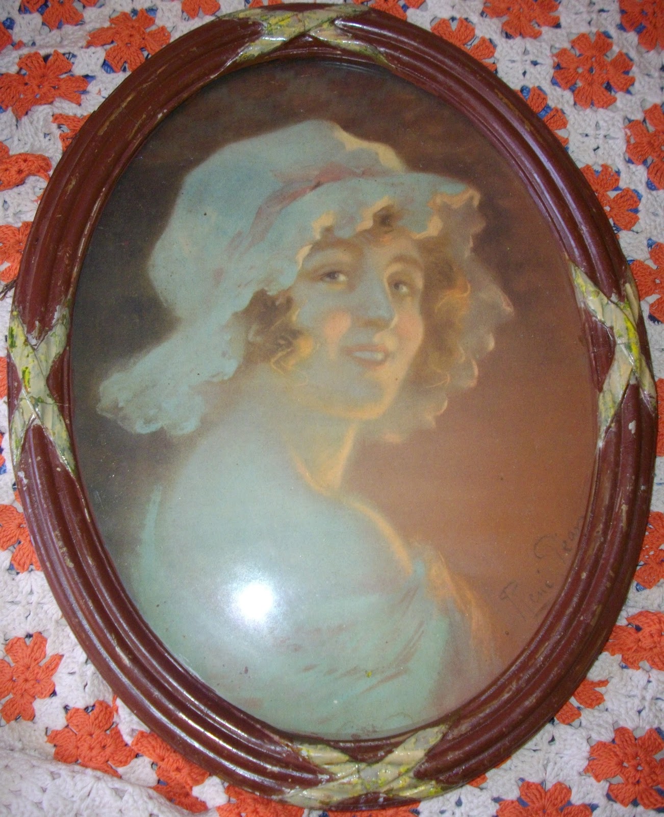 ancien paire tableaux Lithographie originale signée Rene Péan 1900