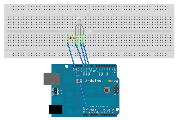 Arduino rgb led common anode - parislery