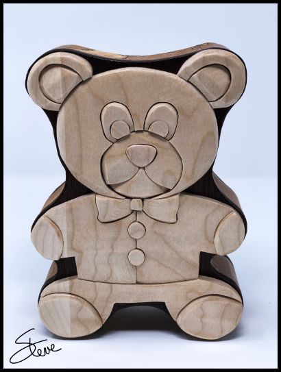 Scrollsaw Workshop: Teddy Bear Segmentation Box Scroll Saw Pattern.