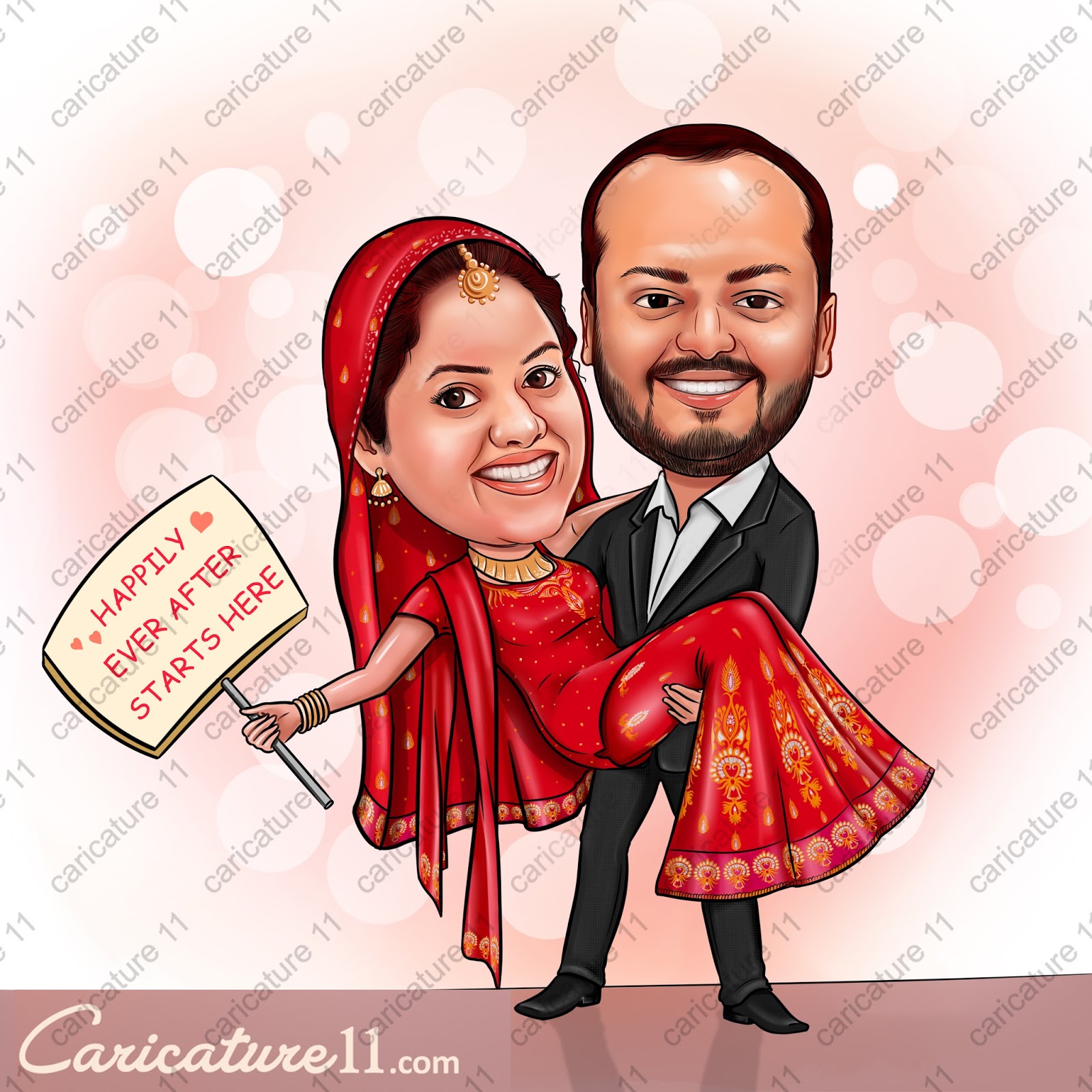 F Wedding caricature | Caricature11