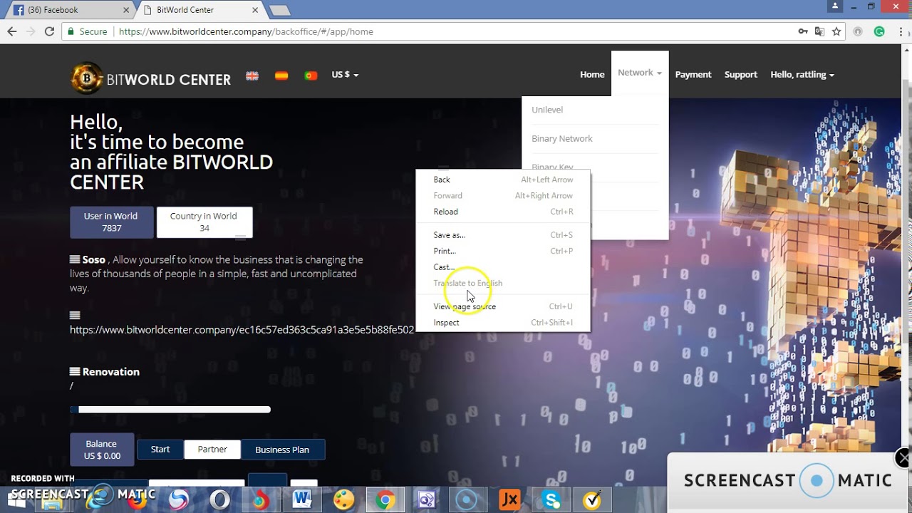 Nshing Advertising Hub: How to make Payments/Invest and Withdrawal in BitWorld Center in ...