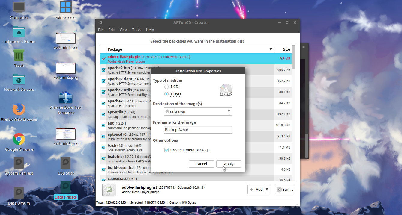 Backup Software Linux menggunakan APTonCD ~ Nasrulloh Azhar