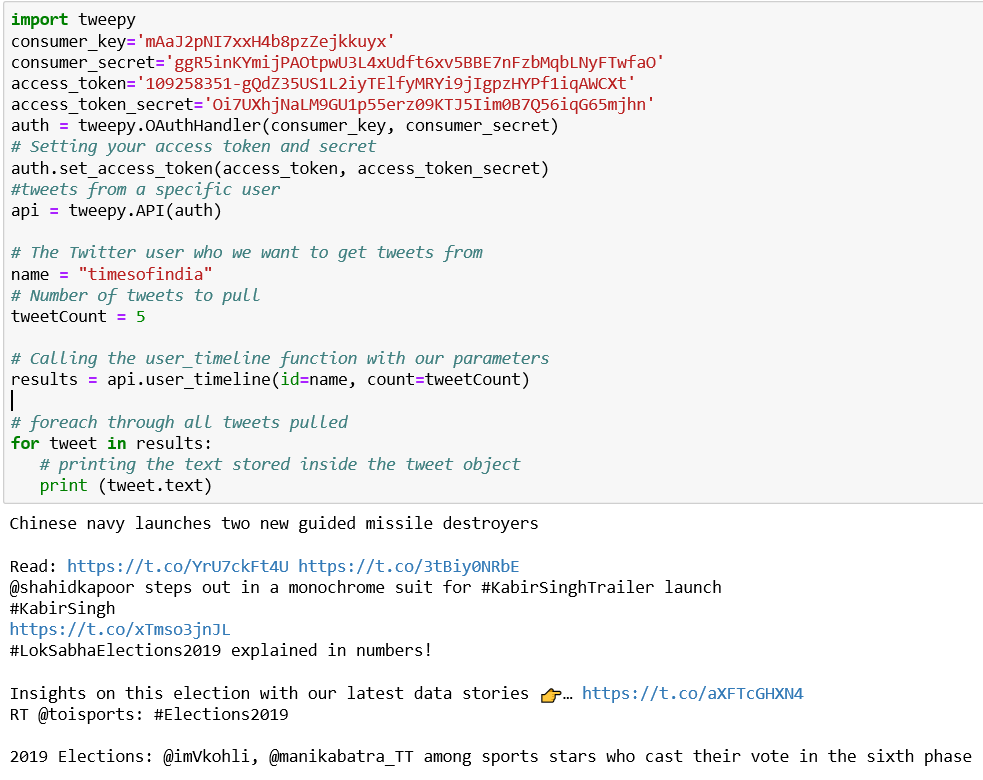 Python | Search and send tweets using python