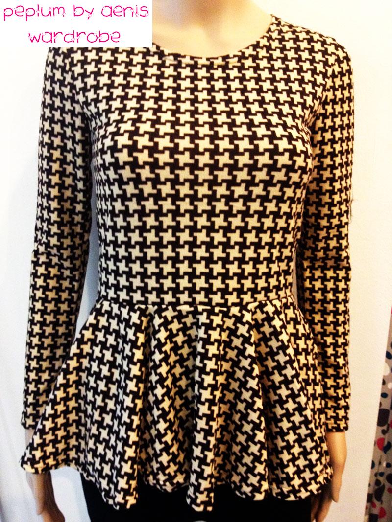 Aeni's Wardrobe: Houndstooth Peplum Blouse