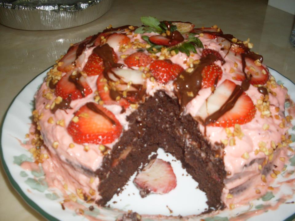 Laman Segar Jiwa dan Minda: Air Tanganku- Kek Coklat Strawberry Double Yan