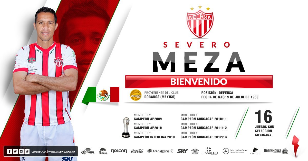 Oficial: El Necaxa ficha a Severo Meza