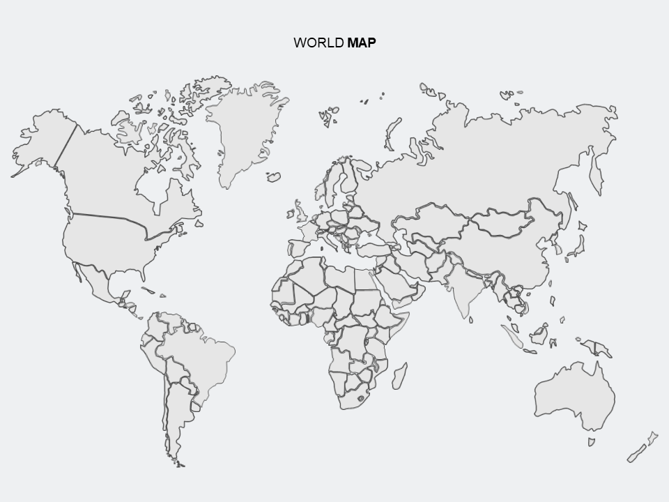 Flat World Map PowerPoint Templates - PowerPoint Free