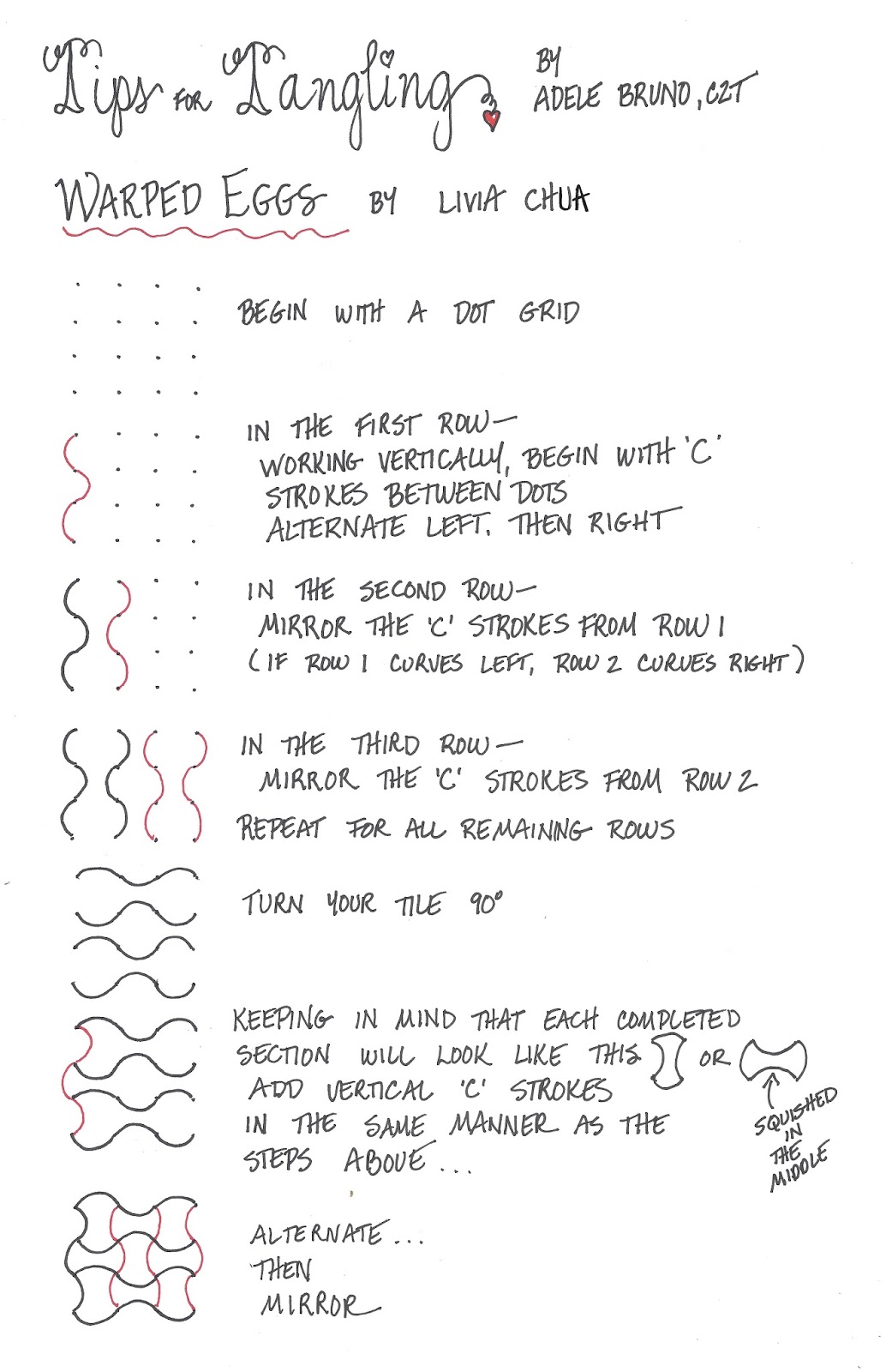 Tickled To Tangle: Tips for Tangling Warped Eggs