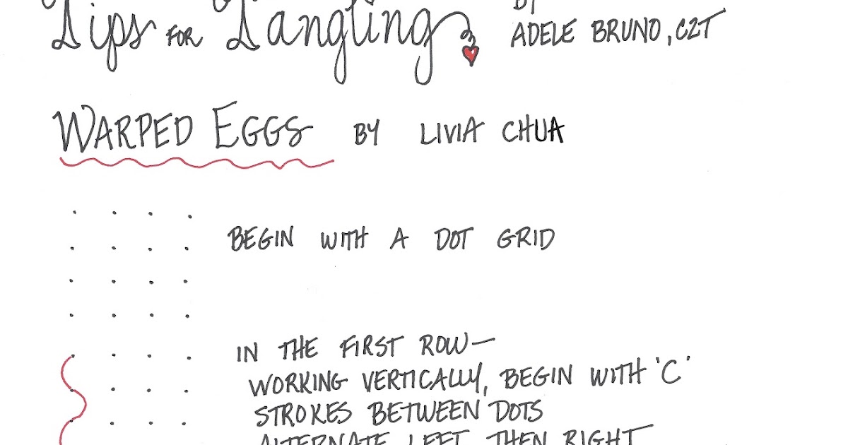 Tickled To Tangle: Tips for Tangling Warped Eggs