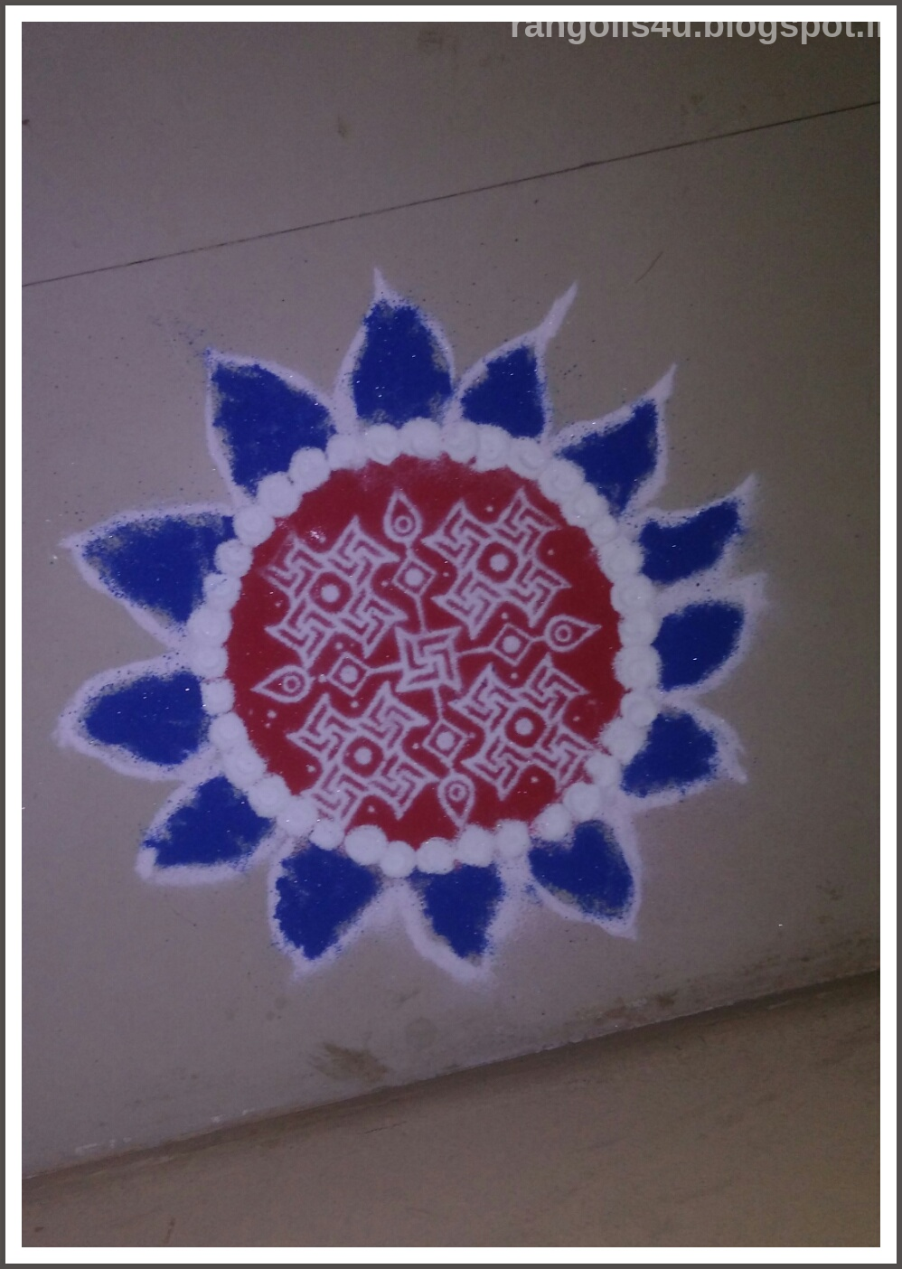 Beautiful Rangoli Designs: Swastik Rangoli Design