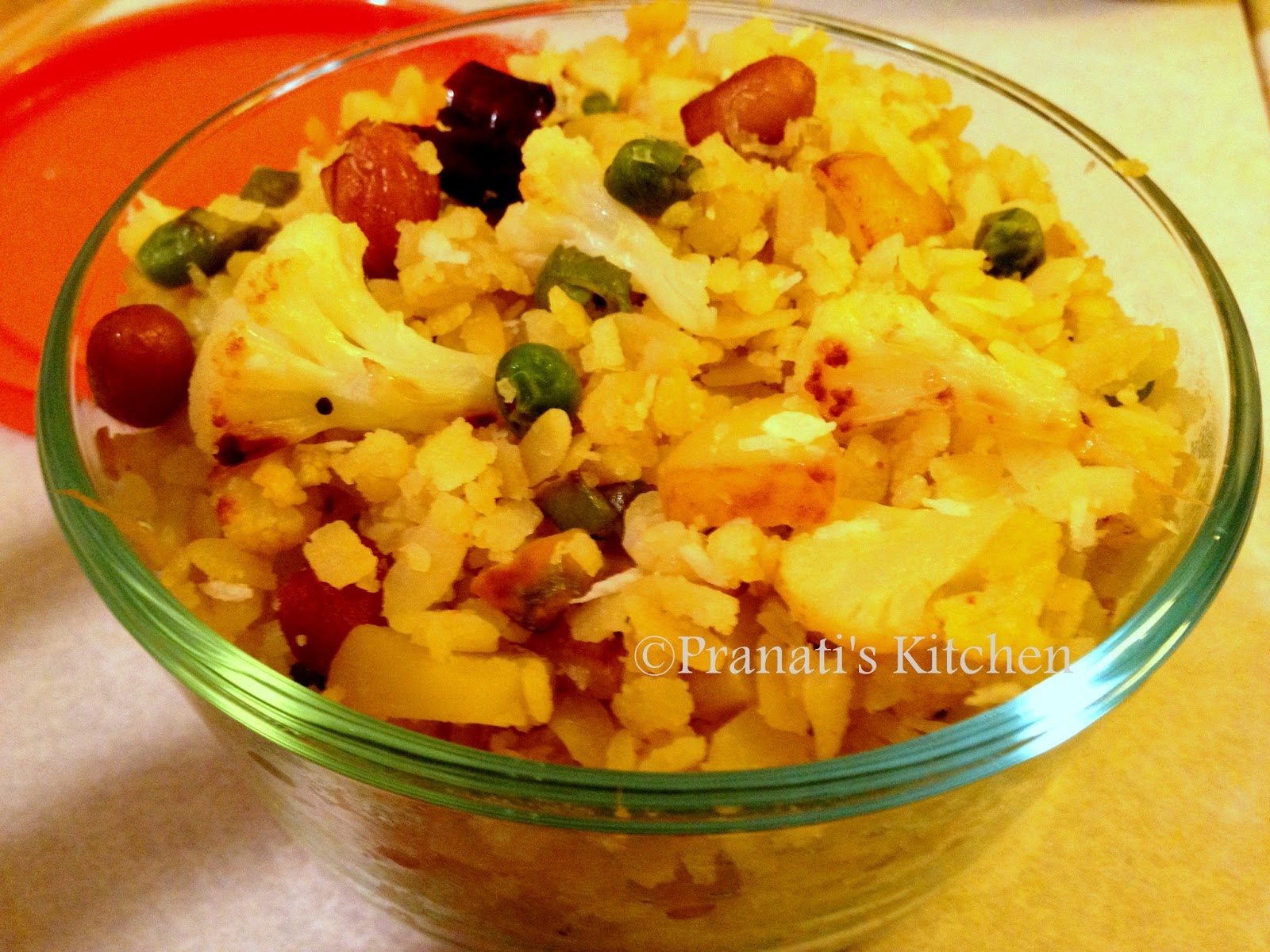 Delicious Recipes 4m Pranati's Kitchen: Vegetable poha/ chuda santula