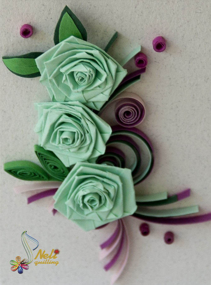 Neli Quilling Art: Quilling small cards - roses