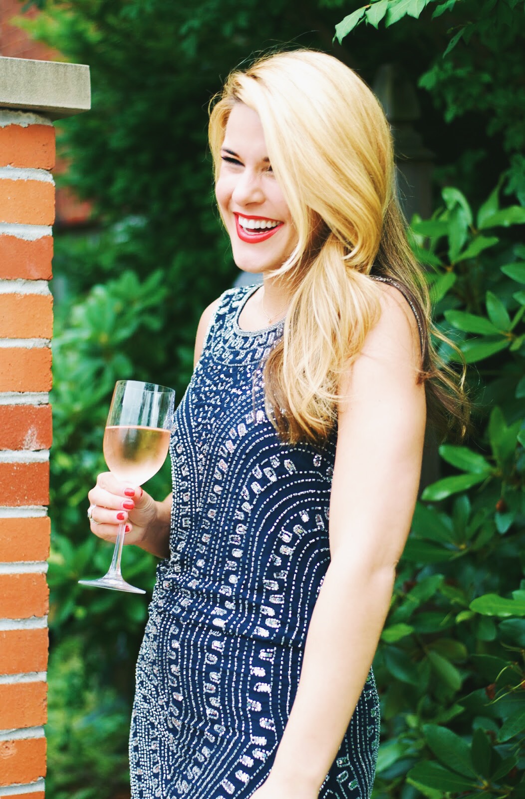 Summer Wind: Frock and Frill: Navy Embellished Cocktail Dress