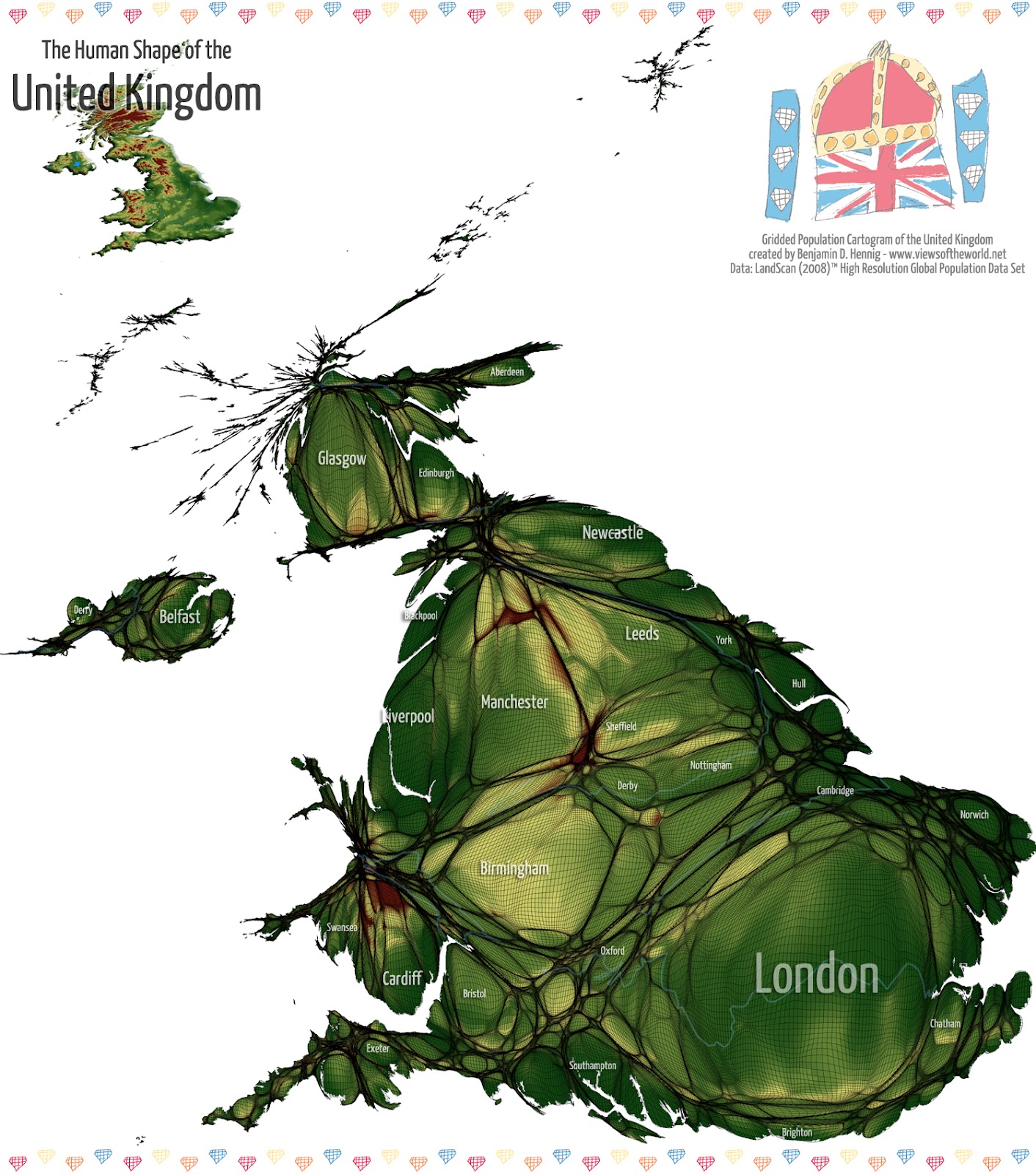 New HD UK Cartogram