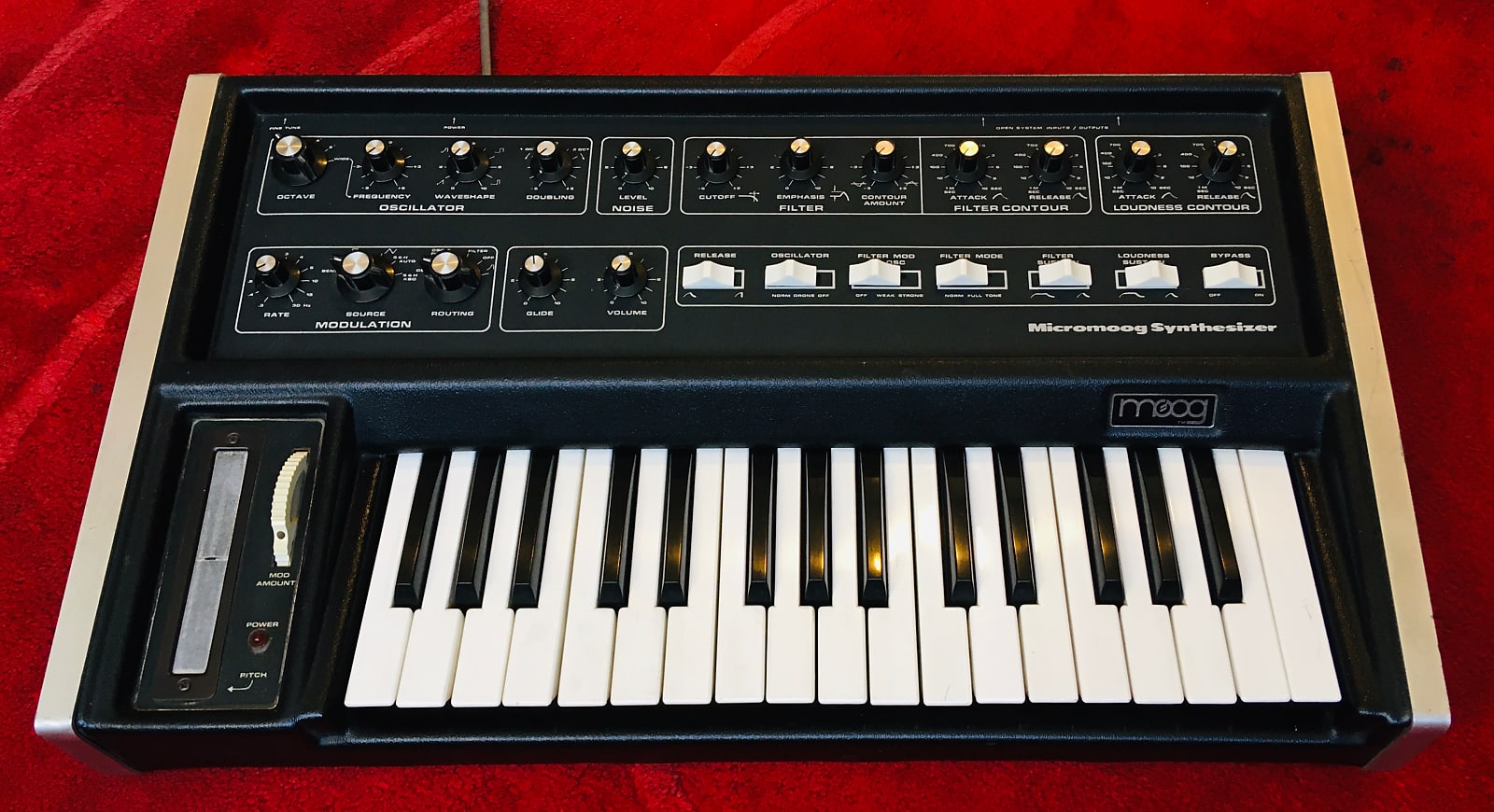 MATRIXSYNTH: Moog MicroMoog Classic Analog Synth + S-Trig CV Gate Cable Kit