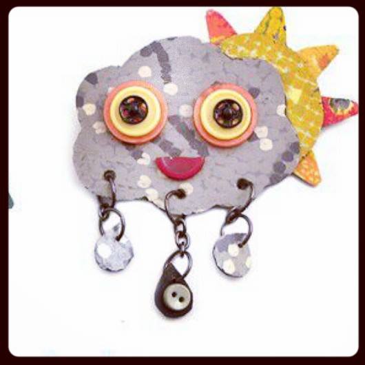 Lino Forest - Mixing Craft and Colour.: Cloudy with Showers