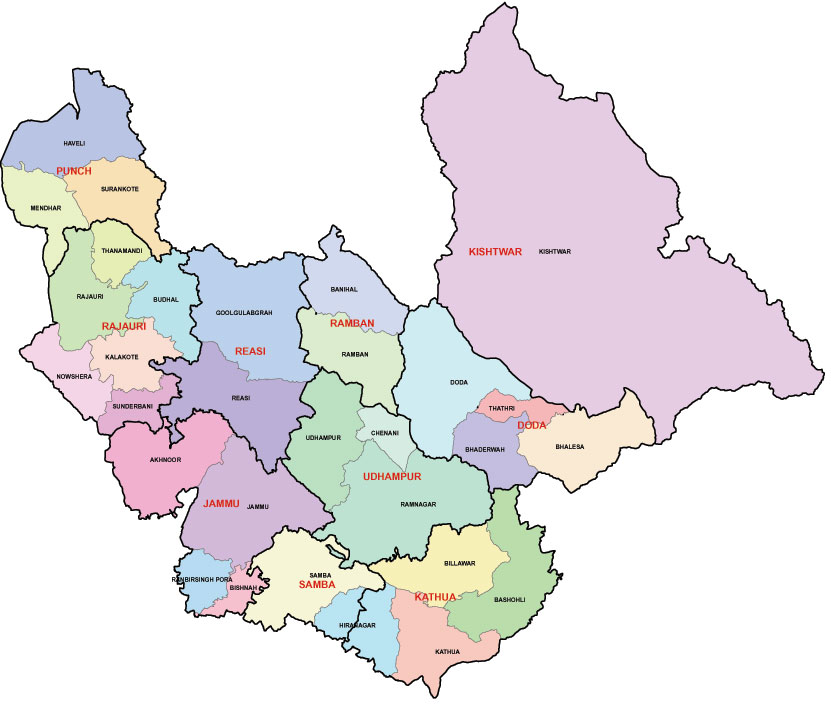 Voice of Jammu-Kashmir: Jammu & Kashmir Map