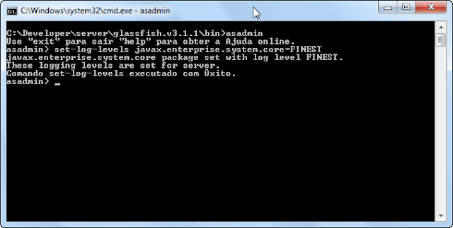 Open TI: Como trocar o log level do Glassfish em linha de comando