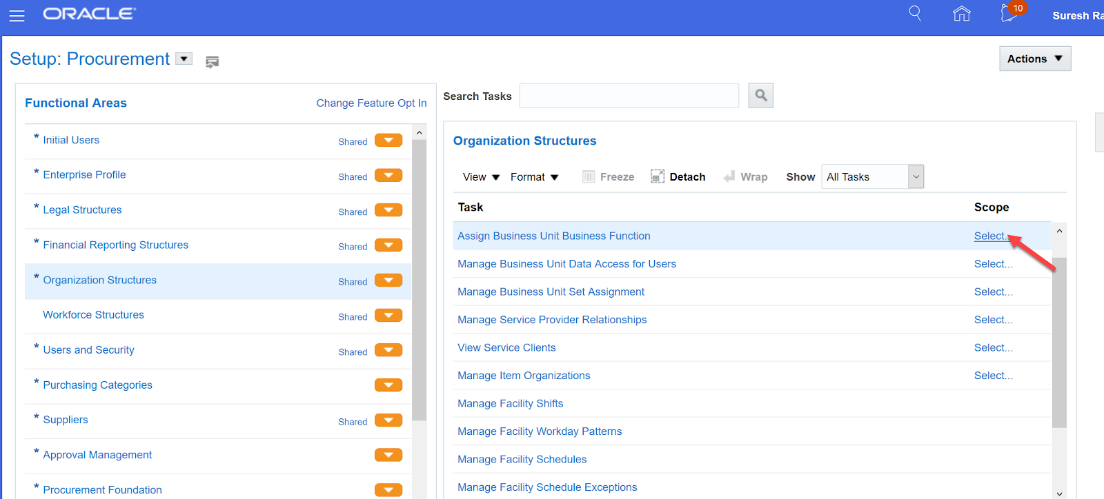 Oracle ERP Cloud Fusion - Business Unit Creation
