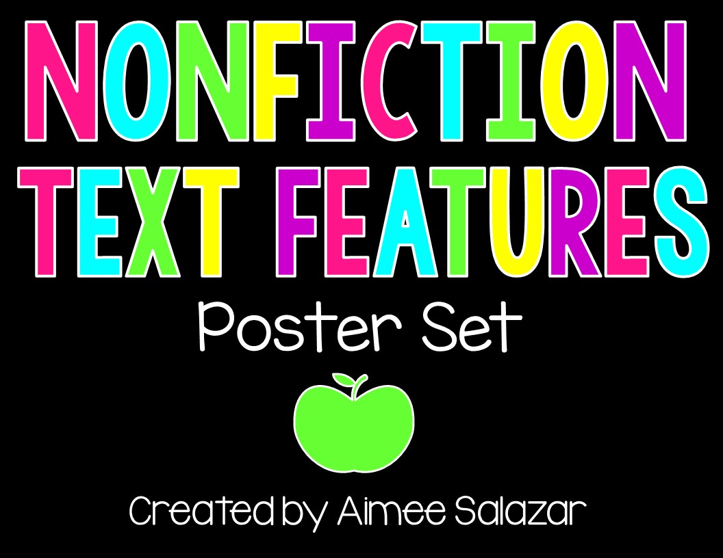 Nonfiction Text Features Posters Primarily Speaking Nonfiction Text Features Posters Primarily Speaking