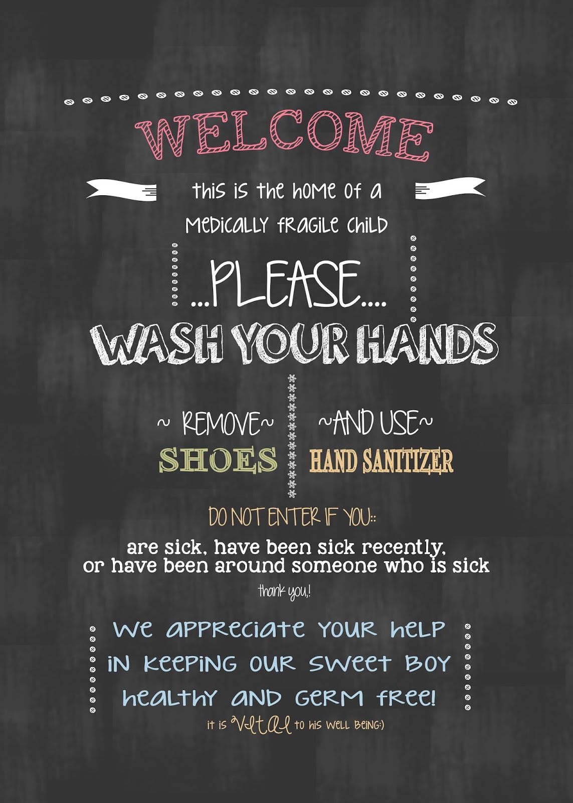 Everything Noonan Syndrome : FREEBIE: Medically Fragile Child Welcome ...