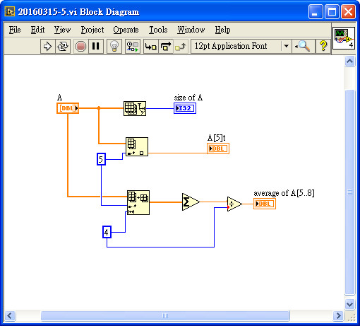 小螞蟻的學習筆記: LabVIEW: Array 陣列的基本操作 小螞蟻的學習筆記: LabVIEW: Array 陣列的基本操作