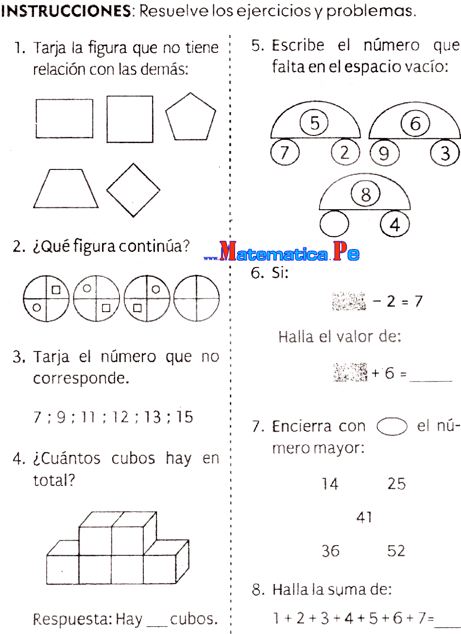 OLIMPIADA DE RAZONAMIENTO LÓGICO MATEMÁTICO DE TERCR GRADO DE PRIMARIA ...