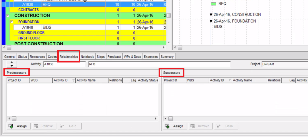Primavera P6 Tutorial : Chapter 3.2 : Working with Activities