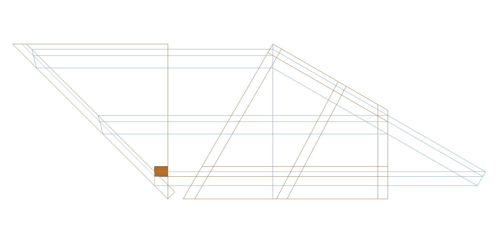 Roof Framing Geometry: Rising Purlin with Rafter Seat Cuts