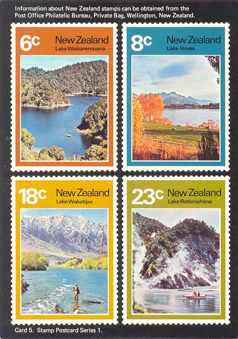 POSTCARDY: the postcard explorer: New Zealand Lakes on Stamps