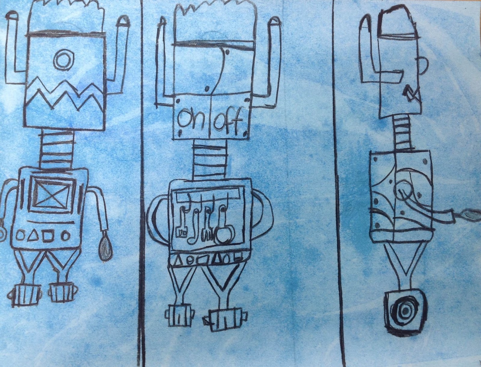 Art With Mr. E: Robot Blue Prints: 4th Grade