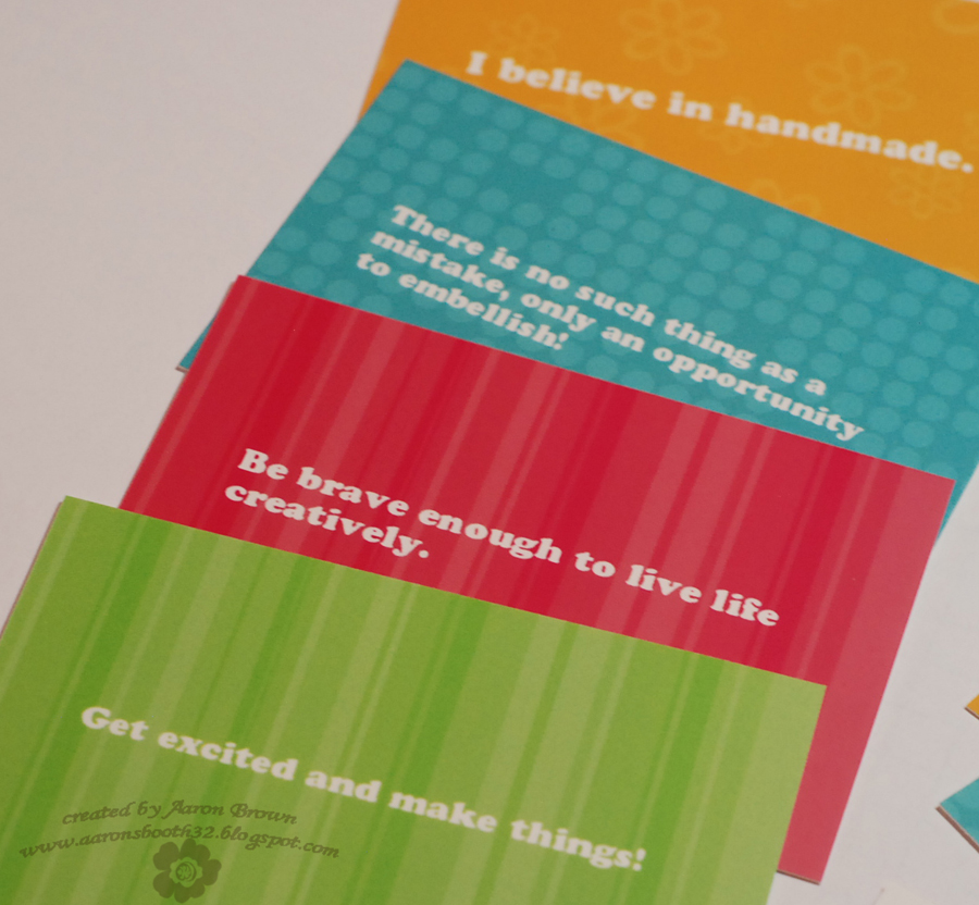 Booth #32: New crafty business cards