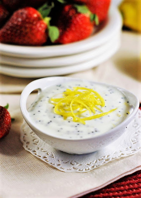 Lemon-Poppy Seed Dip with Fresh Strawberries | The Kitchen is My Playground