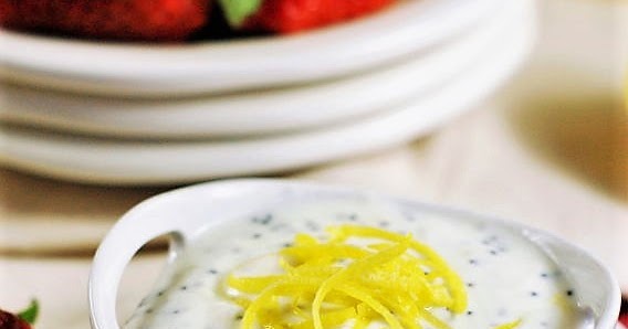 Lemon-Poppy Seed Dip with Fresh Strawberries | The Kitchen is My Playground