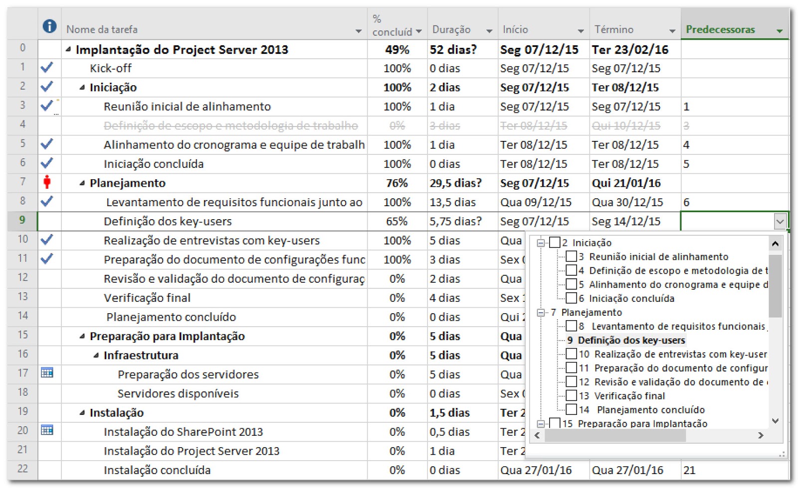Raphael Santos: Novo método para definir vínculo entre tarefas