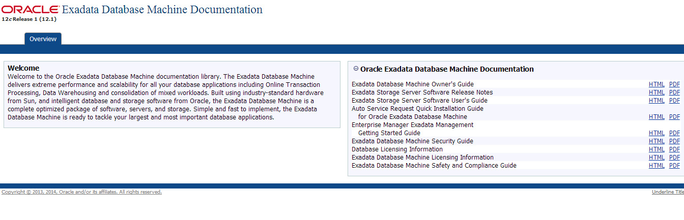 Erman Arslan's Oracle Blog: Exadata Documentation
