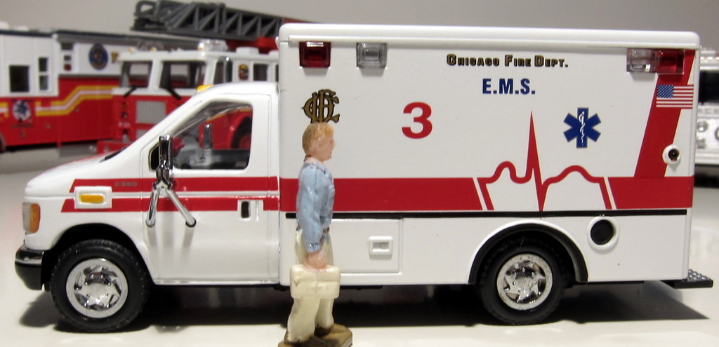 My Code 3 Diecast Fire Truck Collection: Ford E-350 Chicago EMS #3 12056
