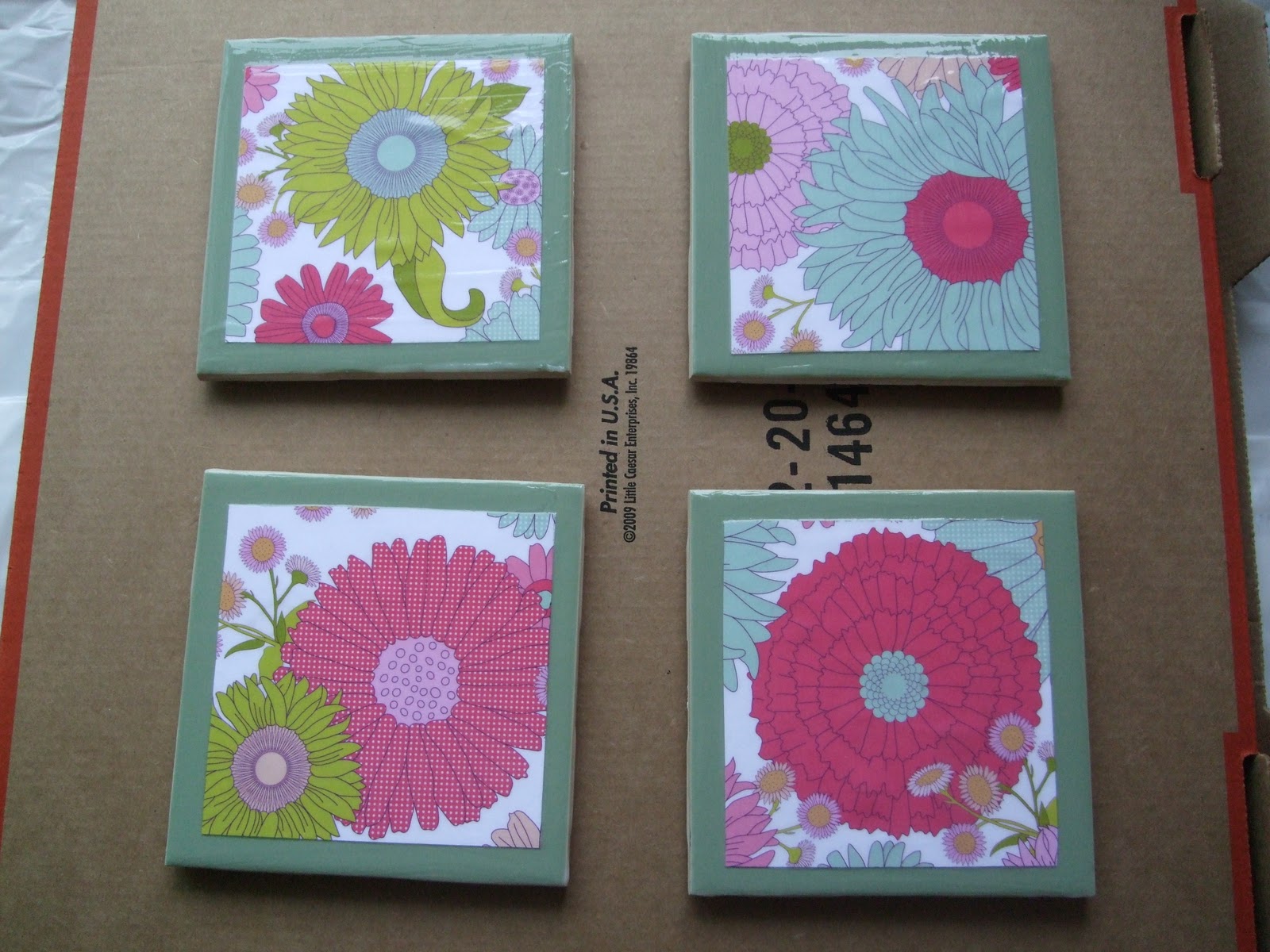 why buy when you can DIY?: ceramic tile coasters