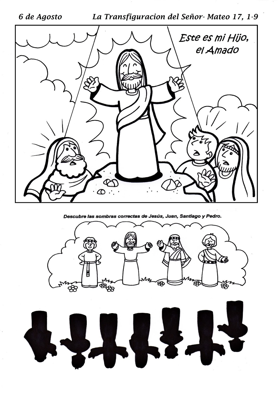 RECURSOS PARA CATEQUESIS: Transfiguración de Jesús