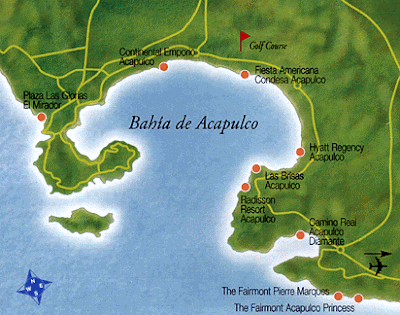 Acapulco Mapa político Región | Mapa Político Ciudad Región Geográfica ...