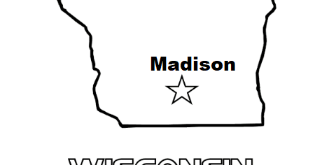 Blog de Biologia: Wisconsin State Map coloring page