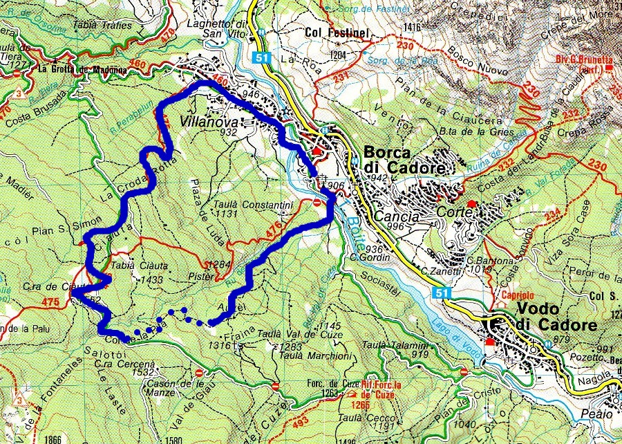 Escursione Cascata ru de Assola, Malga Ciauta - Borca di Cadore ...