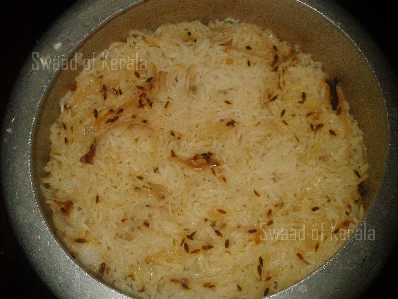 Swaad of Kerala: Jeera Rice / Cumin Rice - Easy Rice Recipe